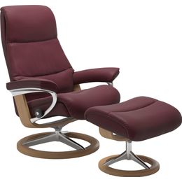 Relaxsessel stressless "View", rot (bordeaux batick), B:82cm H:109cm T:81cm, Leder BATICK: BATICK ist ein leicht korrigiertes, durchgef&auml;rbtes und genarbtes M&ouml;belleder, bei dem die meisten Unebenheiten und Spuren in der Regel entfernt wurden.;Leder PALOMA: PALOMA ist ein durchgef&auml;rbtes Semianilin-M&ouml;belleder mit nat&uuml;rlicher Narbung.;ROHLEDER Stoff Q2 FARON: Ein fester zuverl&auml;ssiger Boucl&eacute; mit einem 