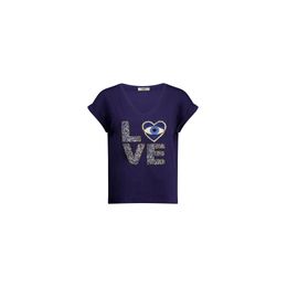Deeluxe T-Shirt 'Mykolove' Damen Gr&ouml;&szlig;e XL navy / azur / gold / wei&szlig;