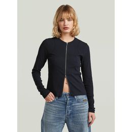 G-Star Raw T-Shirt G-STAR "2 Way Slim Rib T-Shirt", Damen, Gr. L, salute, Obermaterial: 95% Baumwolle, 5% Elasthan, Shirts T-Shirt