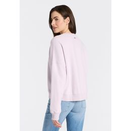 Sweatshirt BOSS Orange "Ever Valentine Premium Damenmode", Damen, Gr. XL (42), light, pastel lila 534, Sweatware, Obermaterial: 100% Baumwolle, unifarben, oversize normal, Rundhals, Rippb&uuml;ndchen, Sweatshirts Sweatshirt, mit Stickerei, Oversize