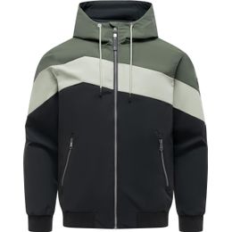 Outdoorjacke Ragwear "Stewie Block YOUMODO", Gr. L (52), schwarz olive, Obermaterial: 100% Polyester. Futter: 100% Polyester, gerade h&uuml;ftbedeckend, &Auml;rmel ohne &Auml;rmelschlitz Rippstrickb&uuml;ndchen, Jacken Outdoorjacke, stylische Herren &Uuml;bergangsjacke mit gro&szlig;er Kapuze