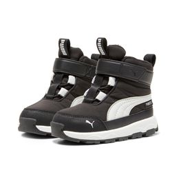 Winterboots Puma "EVOLVE BOOT PURETEX AC+INF", Jungen, Gr. 26, schwarz-wei&szlig; (Puma schwarz, ash gray, Puma wei&szlig;), Textil, Schuhe Winterboots, Snowboots, Winterstiefel, Winterschuhe, f&uuml;r Kinder, wasserdicht