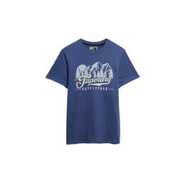 Superdry & Co T-Shirt 'Outfitters' Gr&ouml;&szlig;e S beige / blau / dunkelblau