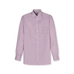 Businesshemd OLYMP "OLYMP Luxor, comfort fit, New Kent", Herren, Gr. 44, Normaler Arm, mauve, 100% Baumwolle, Hemden