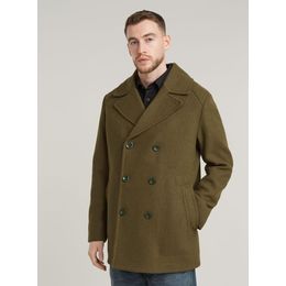 G-Star Raw Outdoorjacke G-STAR "Wool Peacoat", Herren, Gr. L, schwarz olive, Obermaterial: 70% Wolle, 30% Polyamid, Jacken Outdoorjacke