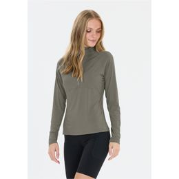 Fleeceshirt Endurance "Trami", Damen, Gr. 36, dunkelgrau, 89% Polyamid, 11% Elasthan, unifarben, normal, ohne Ausschnitt, Shirts, 4-Wege Stretch