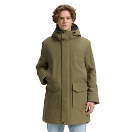 Parka Tom Tailor Denim, Herren, Gr. L, gr&uuml;n (jungle soil gr&uuml;n), Web, Obermaterial: 100% Polyester. Futter: 100% Polyester, unifarben, regular fit taillenbedeckt, ohne Ausschnitt, elastischer Bund, Jacken Parka, mit wasserabweisender Funktion