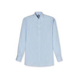 Businesshemd OLYMP "OLYMP Luxor, comfort fit, Button-down", Herren, Gr. 41, Normaler Arm, bleu, 100% Baumwolle, Hemden