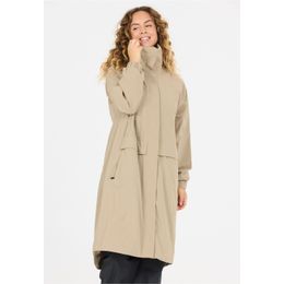 Outdoorjacke WHISTLER "Everly", Damen, Gr. 36, beige, 100% Polyester, unifarben, lang, hoch geschlossener Ausschnitt, Jacken Outdoorjacke, Getapte N&auml;hte