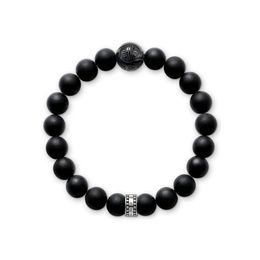 Thomas Sabo Armband 'Obsidian' Herren Gr&ouml;&szlig;e M schwarz / silber