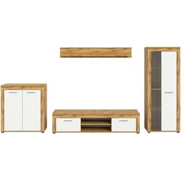 M&ouml;bel Kraft Wohnwand wei&szlig; Ma&szlig;e (cm): B: 330 H: 159 T: 35.0 &raquo; M&ouml;bel Kraft