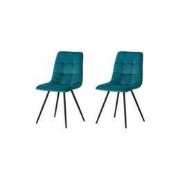 M&ouml;bel Kraft Stuhl 2er-Set blau Ma&szlig;e (cm): B: 45 H: 85 &raquo; M&ouml;bel Kraft