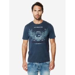Koroshi T-Shirt Herren Gr&ouml;&szlig;e L indigo / nachtblau