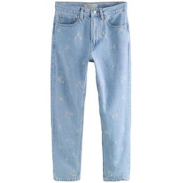 next Jeans Damen Gr&ouml;&szlig;e 35/36 blue denim / dunkelgelb / wei&szlig;
