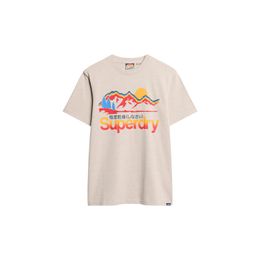 Superdry & Co T-Shirt 'Great Outdoors' Herren Gr&ouml;&szlig;e S hellblau / greige / orange / blutrot