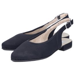 Slingpumps Rieker, Damen, Gr. 36, schwarz, Nubuklederimitat, unifarben, Schuhe Slingpumps, Sommerschuh, Sabot mit elastischem Textileinfass