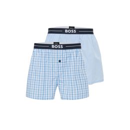 BOSS Boxershorts 'Nos' Herren Gr&ouml;&szlig;e S rauchblau / nachtblau / hellblau / wei&szlig;