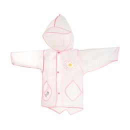 Regenjacke MaxiMo, M&auml;dchen, Gr. 86/98, wei&szlig;, begonia, Obermaterial: 100% EVA/Kautschuk, leicht transparent, ca. Mitte Oberschenkel, ohne Ausschnitt, gerader Abschluss, Jacken Regenjacke