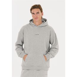 Kapuzensweatshirt Virtus "Kayce V2", Herren, Gr. XL, hellgrau, meliert, 45% Polyester, 35% Baumwolle, 20% Polyester, unifarben, normal, ohne Ausschnitt, Sweatshirts, Komfort