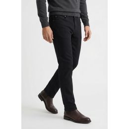 OLYMP Herren 5-Pocket-Jeans "Oskar", schwarz, Gr. 33, Denim/Jeans, Obermaterial: 98% Baumwolle, 2% Elasthan, Jeans