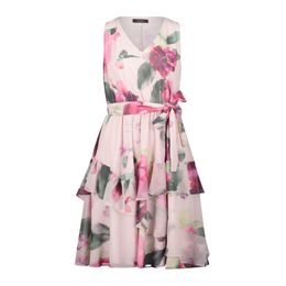 Vera Mont Kleid Damen Gr&ouml;&szlig;e 42 dunkelgr&uuml;n / lila / pink / rosa