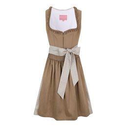 Kr&uuml;ger Dirndl Kr&uuml;ger Madl Dirndl Damen Gr&ouml;&szlig;e 40 dunkelbeige / wei&szlig;