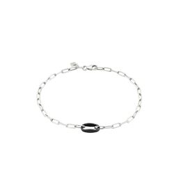 Kuzzoi Armband Herren Gr&ouml;&szlig;e 23 schwarz / silber