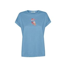 Greenbomb T-Shirt 'Bird Look' Damen Gr&ouml;&szlig;e XL hellblau / gelb / altrosa