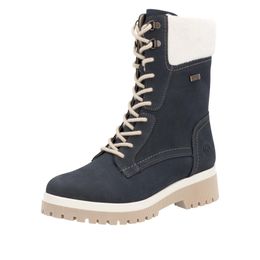 Remonte Schn&uuml;rstiefel 'D1B76' Damen Gr&ouml;&szlig;e 42 blau / navy / wei&szlig; Winterschuhe