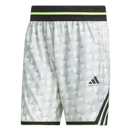 adidas Performance Sportshorts 'Crazy Lite' Herren Gr&ouml;&szlig;e XL grau / hellgr&uuml;n / schwarz / wei&szlig;