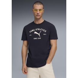 T-Shirt Puma "CLASS GRAPHIC TEE", Herren, Gr. XXL, new navy, Jersey, Obermaterial: 100% Baumwolle, unifarben, regular fit normal, Rundhals, Shirts T-Shirt, Regular Fit, Kurzarm, mit Rundhalsausschnitt, mit Print-Applikation