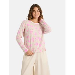 LIEBLINGSST&Uuml;CK Schalkragenpullover LIEBLINGSST&Uuml;CK "LiloL", Damen, Gr. 44, 130, beige, 95% Baumwolle, 5% Kaschmir, normal, Rundhals, Pullover, mit 5% Kaschmir