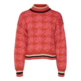 V&eacute;ro Moda Vero Moda Pullover 'Alecia' Damen Gr&ouml;&szlig;e XL feuerrot / melone / schwarz / wei&szlig;