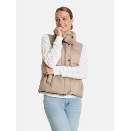 LIEBLINGSST&Uuml;CK Kurzweste LIEBLINGSST&Uuml;CK "BatonL", Damen, Gr. 34, 130, beige, 100% Nylon, Westen, 100% Nylon