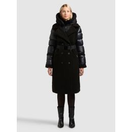 Wintermantel Khujo "KALMIA", Damen, Gr. L, schwarz, 100% Nylon, unifarben, regular fit, eingesetzt elastischer Bund mit Windstopper, M&auml;ntel Wintermantel