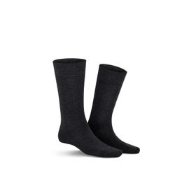 Socken Kunert "RICHARD", Herren, Gr. 43-46, anthra meliert, Baumwollmischung, normal, Socken Socken, druckfreier Komfortbund, weich, sportlicher Look