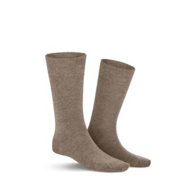 Socken Kunert "RICHARD", Herren, Gr. 43-46, beige, meliert, Baumwollmischung, normal, Socken Socken, druckfreier Komfortbund, weich, sportlicher Look