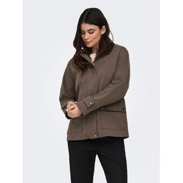 Parka Only "ONLEVELYN MIX JACKET OTW", Damen, Gr. XL, chocolate martini, Web, Obermaterial: 100% Polyester, unifarben, Po-bedeckend, Jacken Parka