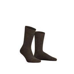 Socken Hudson "RELAX COTTON", Herren, Gr. 45-46, braunmeliert, Obermaterial: 97% Baumwolle, 3% Elasthan, normal, Socken Socken, druckfreier Relax-Komfortbund