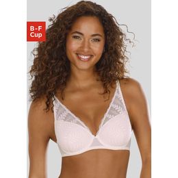 Schalen-BH Lascana "Amira", Damen, Gr. 90, Cup B, rosa (ros&eacute;), Microtouch, Obermaterial: 89% Polyamid, 11% Elasthan, BHs Schalen-BH, mit Spacer-Schalen und modischem High-Apex Schnitt, Dessous