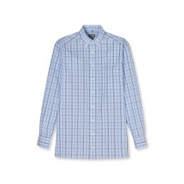 Businesshemd OLYMP "OLYMP Luxor, comfort fit, Button-down", Herren, Gr. 40, Normaler Arm, bleu, 100% Baumwolle, Hemden