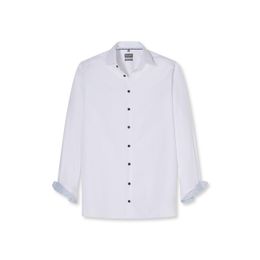 Businesshemd OLYMP "OLYMP Luxor 24/Seven, comfort fit, New Kent", Herren, Gr. 40, Normaler Arm, wei&szlig;, 64% Baumwolle, 27% Polyester, 9% Elasthan, Hemden