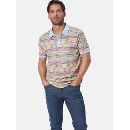 Poloshirt Babista "Poloshirt MONZIO", Herren, Gr. XXL, wei&szlig; (hellblau gemustert), Obermaterial: 100% Baumwolle CO., Shirts