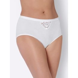 Taillenslip Speidel, Damen, Gr. 40/42, 3 Stk., wei&szlig;, 100% Baumwolle, Unterhosen Taillenslip