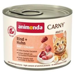 animonda Carny Nassfutter Katze Adult Huhn und Rind 24x200 g