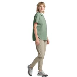 Funktionshemd Jack Wolfskin "VANDRA", Damen, Gr. XS, N-Gr, gr&uuml;n (eucalyptus), Obermaterial: 85% Polyamid, 15% Elasthan, Hemden, Damen Kurzarmhemd, Atmungsaktiv