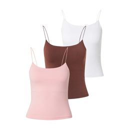 Studioselect Top 'Lena' Damen Gr&ouml;&szlig;e XL schoko / rosa / wei&szlig;