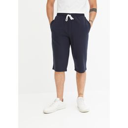 Sweatbermudas bonprix, Herren, Gr. 48/50, N-Gr, dunkelblau, Sweatware, Obermaterial: 60% Baumwolle, 40% Polyester, regular fit, Hosen, aus Baumwolle und Polyester, regular fit, casual Stil