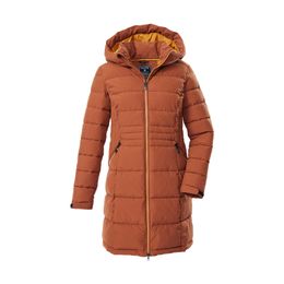 Steppmantel Killtec "KOW 11 WMN QLTD PRK", Damen, Gr. 48, kupfer, Obermaterial: 100% Polyester;Futter: 100% Polyester;F&uuml;llung: 100% Polyester, M&auml;ntel Steppmantel, Wasserabweisender Parka mit verstellbarer Kapuze und Kinnschutz