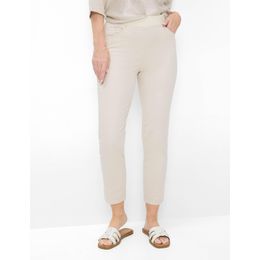 Caprihose RAPHAELA BY Brax "Style PAMINA 6/8", Damen, Gr. 40K (20), Kurzgr&ouml;&szlig;en, beige, Web, 96% Baumwolle, 4% Elasthan, Hosen Caprihose